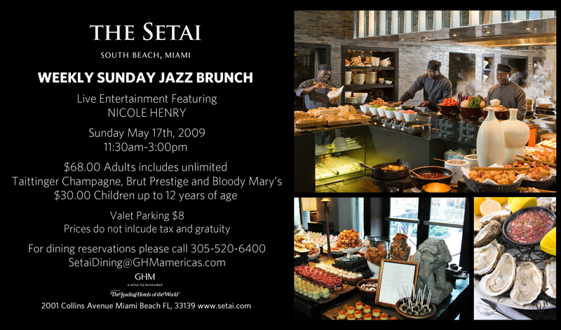 Weekly Sunday Jazz Brunch at The Setai – Premier Guide Miami