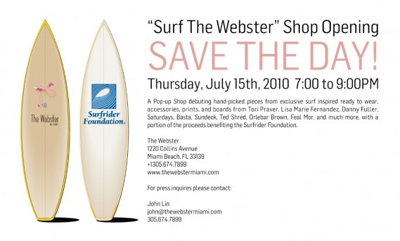 Surf the Webster” Shop Opening + “The Standard Surf Screening” Pool ...