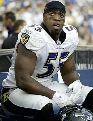 BALTIMORE RAVENS STAR DEFENSIVE END TERRELL SUGGS PRESENTS FILM ...