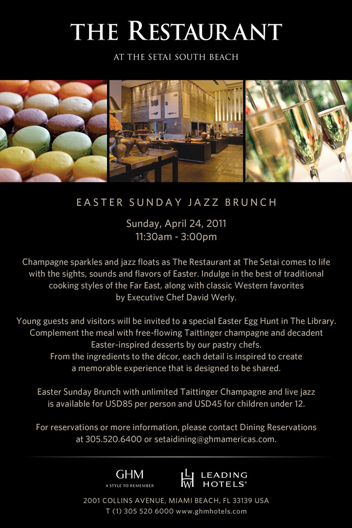 Easter Sunday Brunch at The Setai – Premier Guide Miami