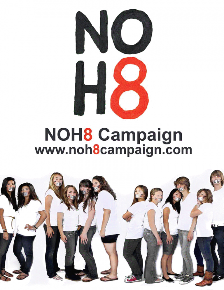 The NOH8 Campaign Co-Founders Jeff Parshley & Celebrity Photographer ...