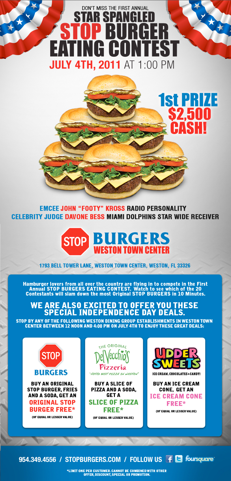 STAR SPANGLED STOP BURGER EATING CONTEST – Premier Guide Miami