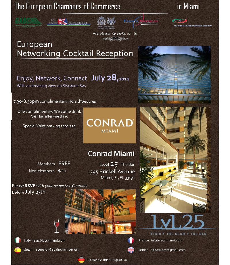 European Chambers Cocktail Reception – Premier Guide Miami