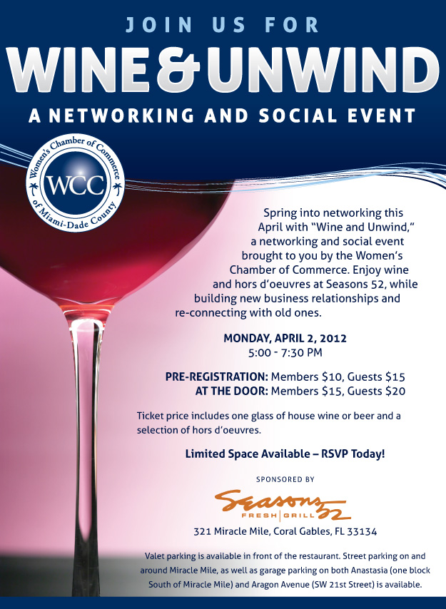 Wine & Unwind with the Chamber – Premier Guide Miami
