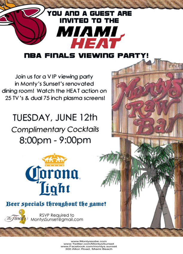 THE MIAMI HEAT NBA FINALS VIEWING PARTY AT MONTYS – Premier Guide Miami