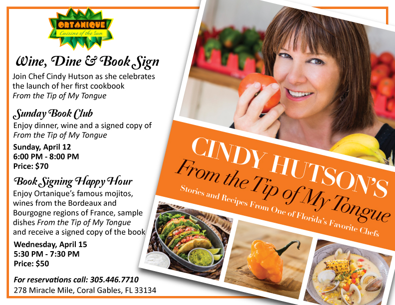 Cindy Hutson From the Tip of My Tongue Book Signing – Premier Guide Miami