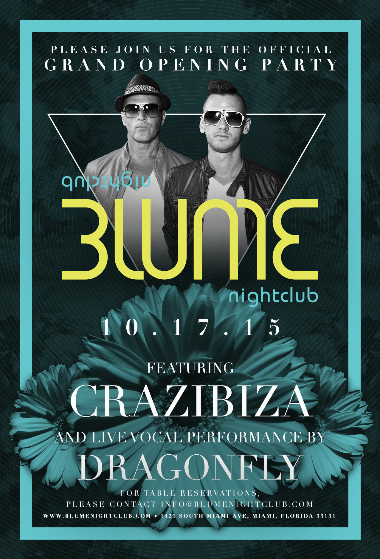 Blume Nightclub Grand Opening Party, Saturday, October 17th – Premier ...