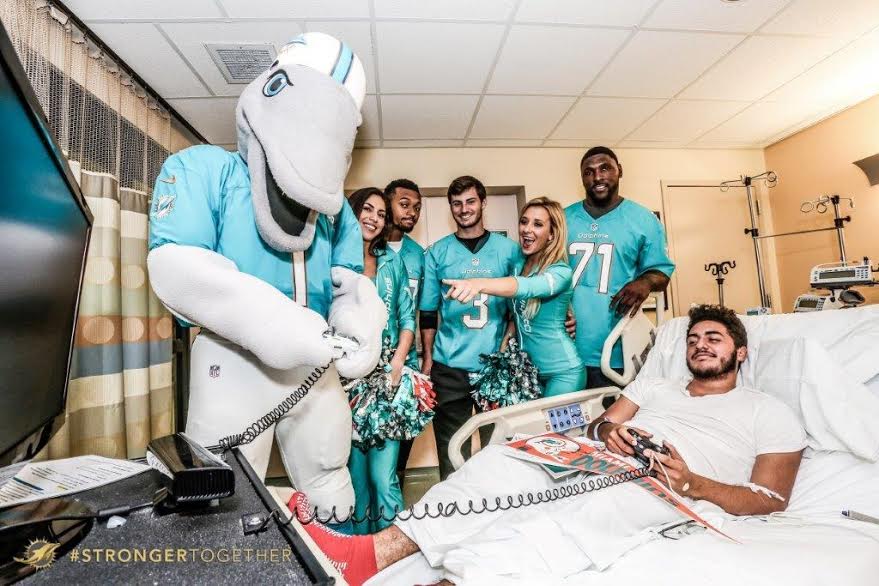Miami Dolphins in the Community: Baptist Children’s Hospital Visit ...
