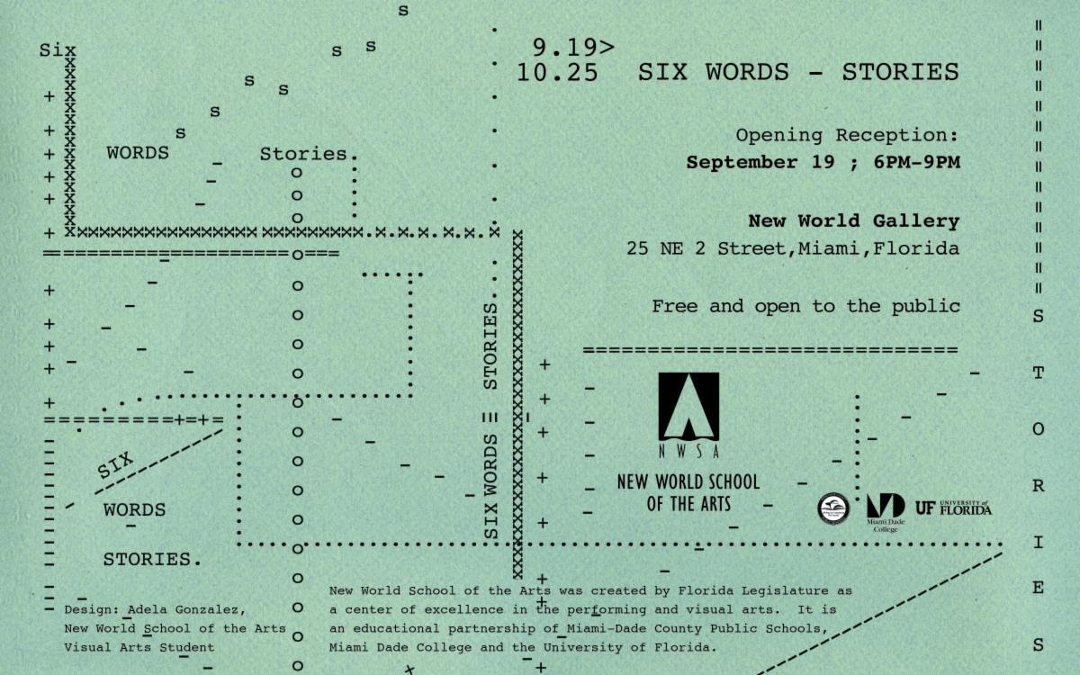 Six Words – Stories Exhibition – Premier Guide Miami