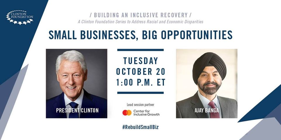 President Bill Clinton announces new commitments to advance economic ...