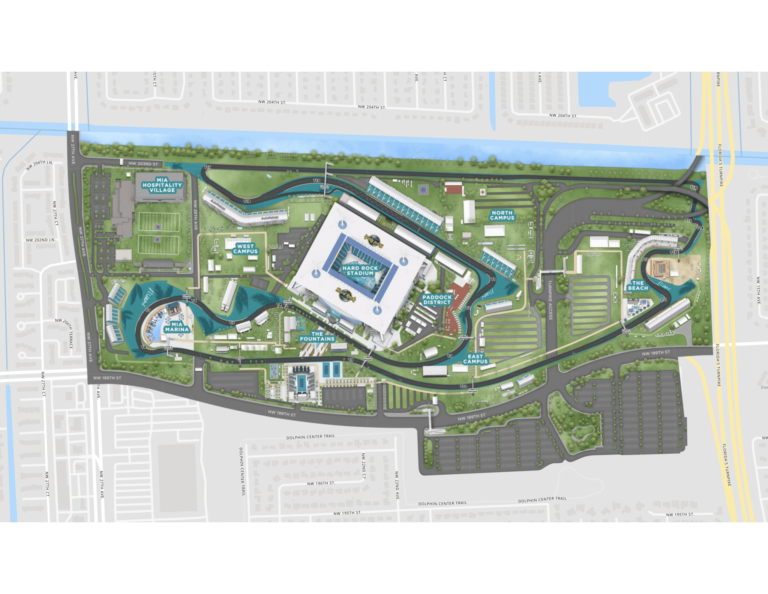 Miami International Autodrome Fly Through Campus Experience Revealed ...