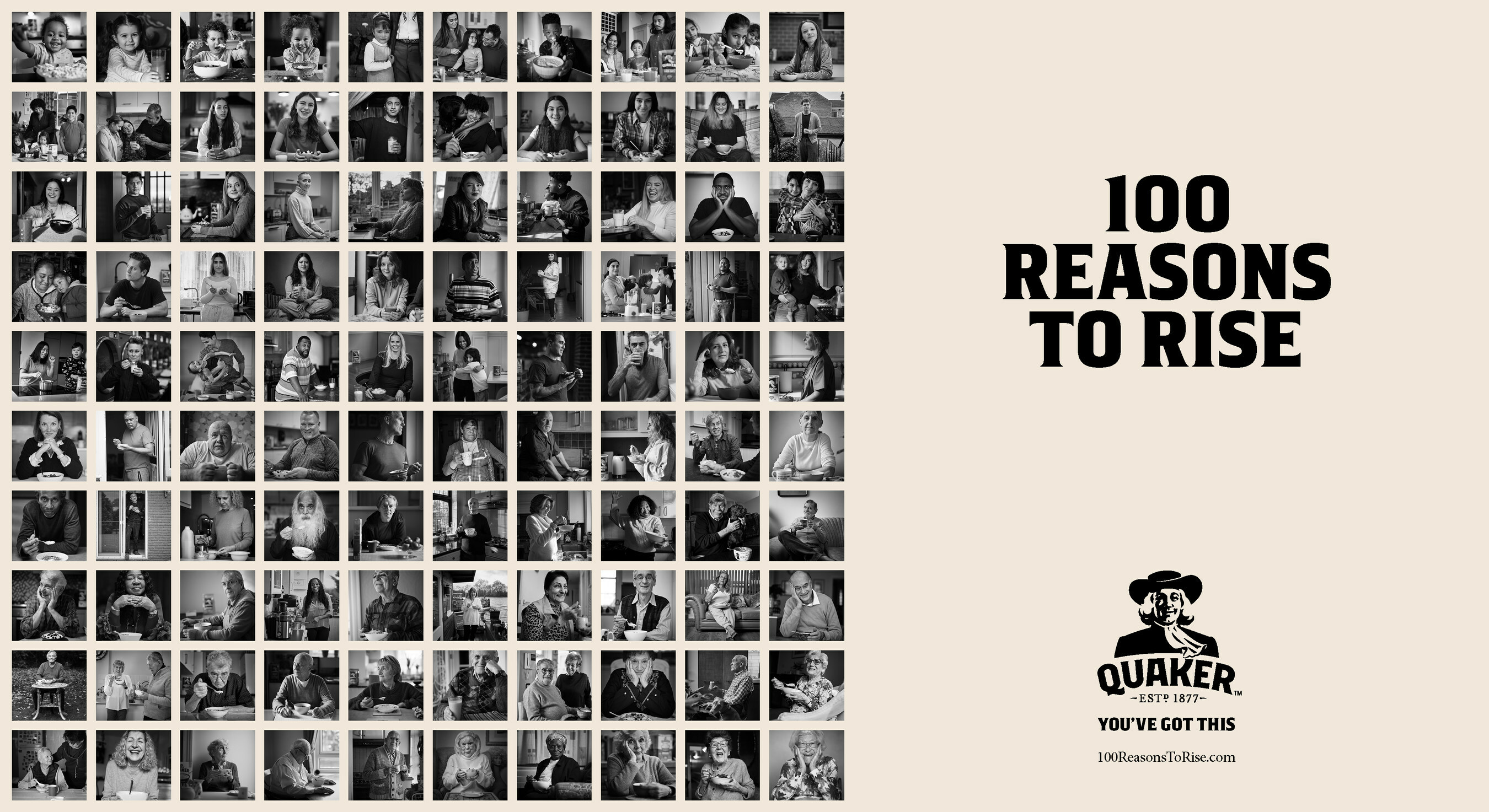 Quaker® Debuts 100 Reasons to Rise, an Inspirational Photo Project Shot ...