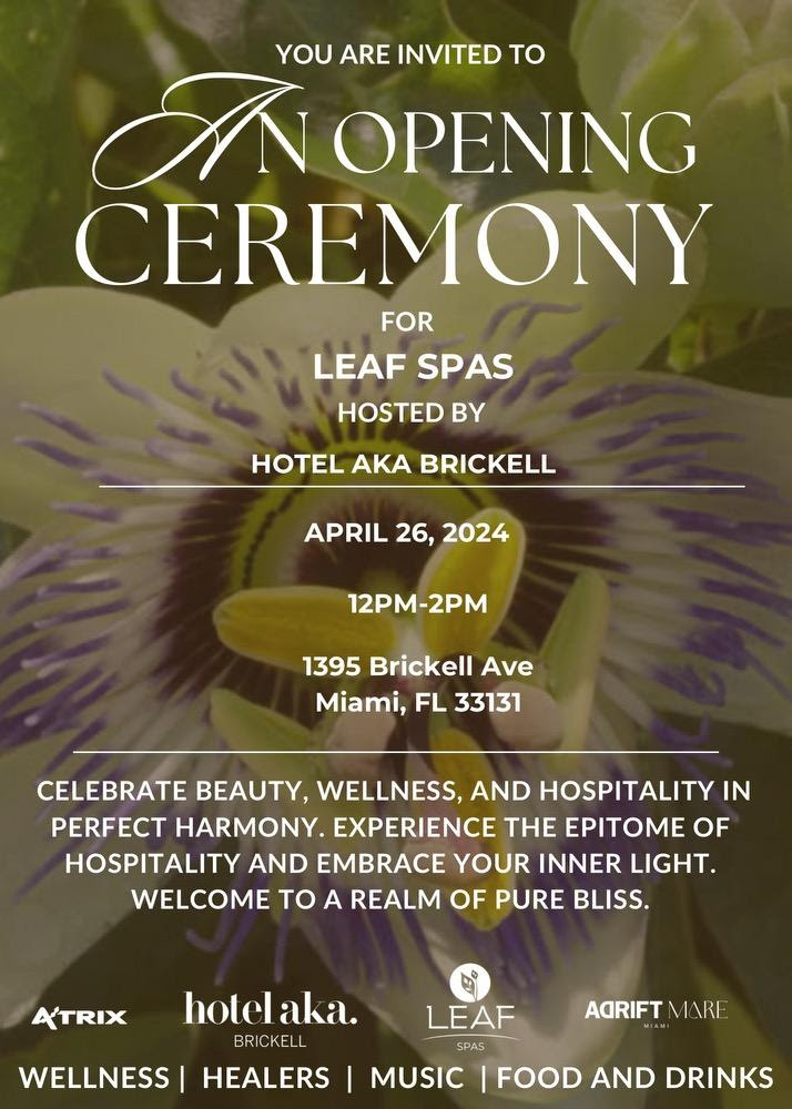 Lunch & Leisure Spa Soiree @ Leaf Spa at AKA Brickell – Premier Guide Miami