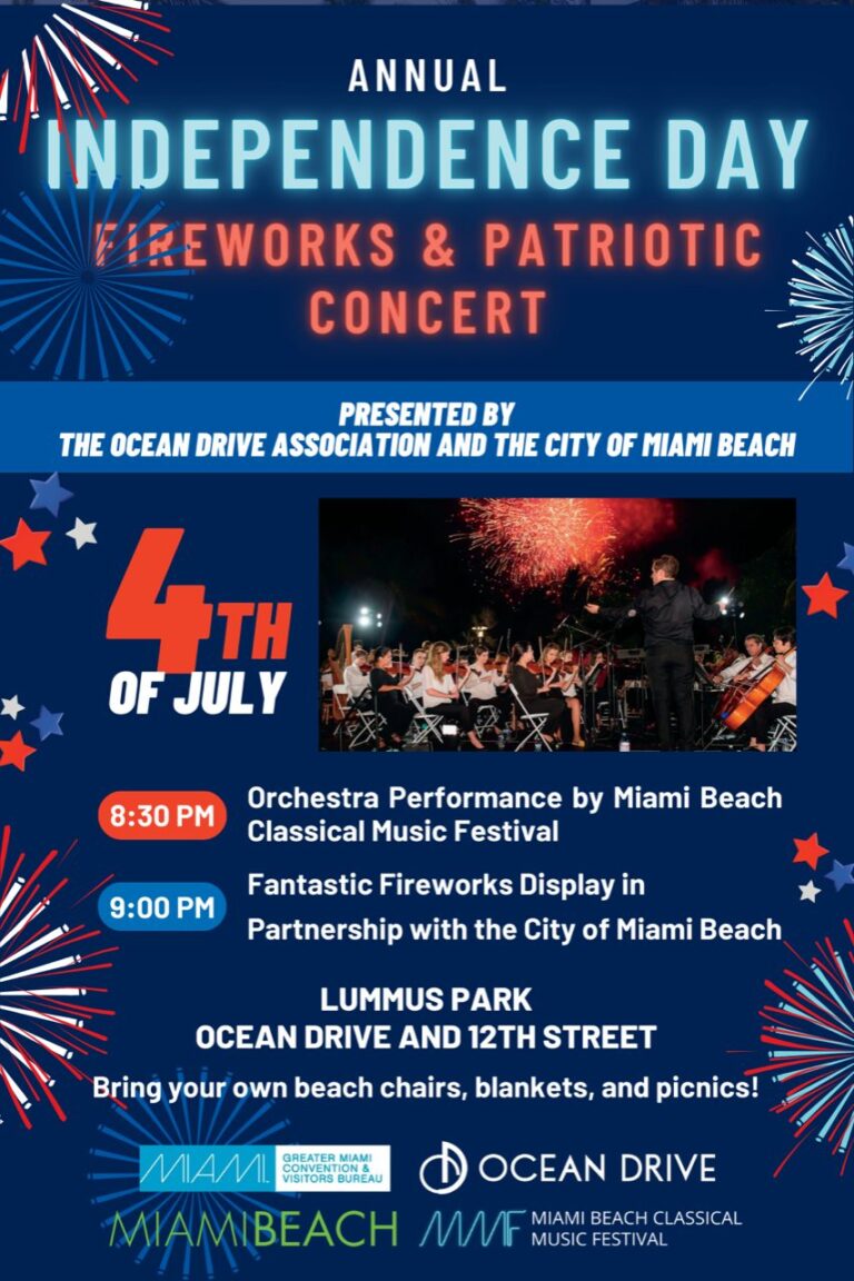 Independence Day Fireworks and Patriotic Concert on Ocean Drive ...