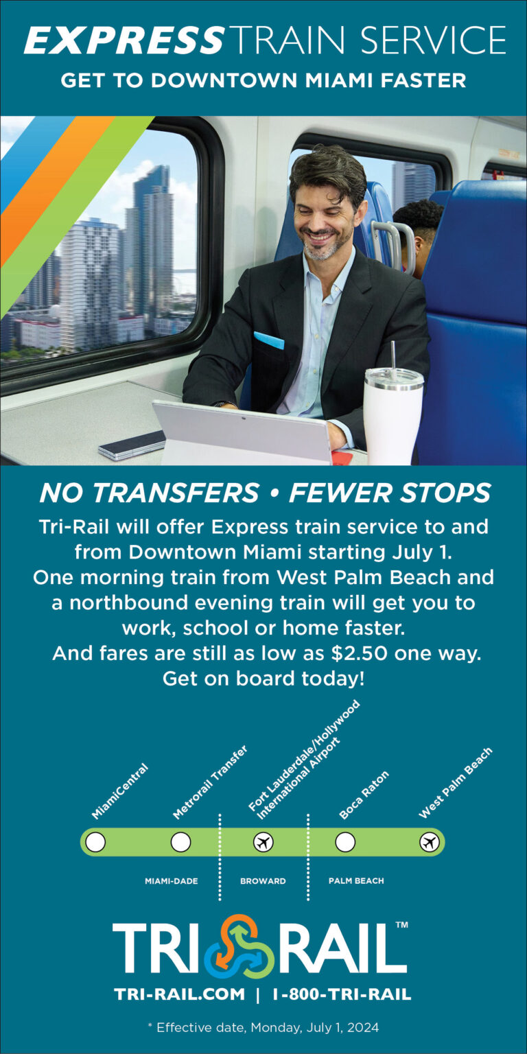 Tri-Rail to Offer Express Train Service to Downtown Miami starting July ...