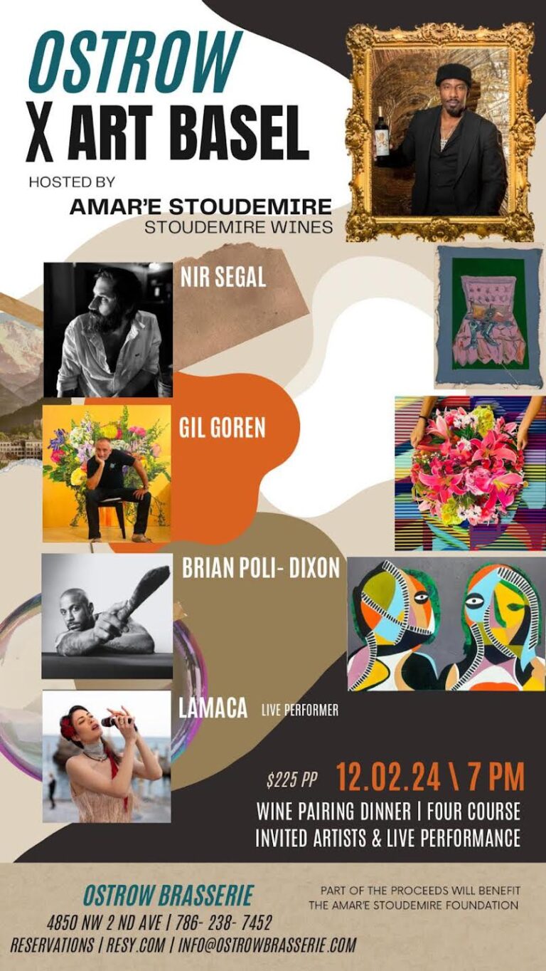 Art Week Dinner: Ostrow Brasserie x Amar’e Stoudemire – Premier Guide Miami