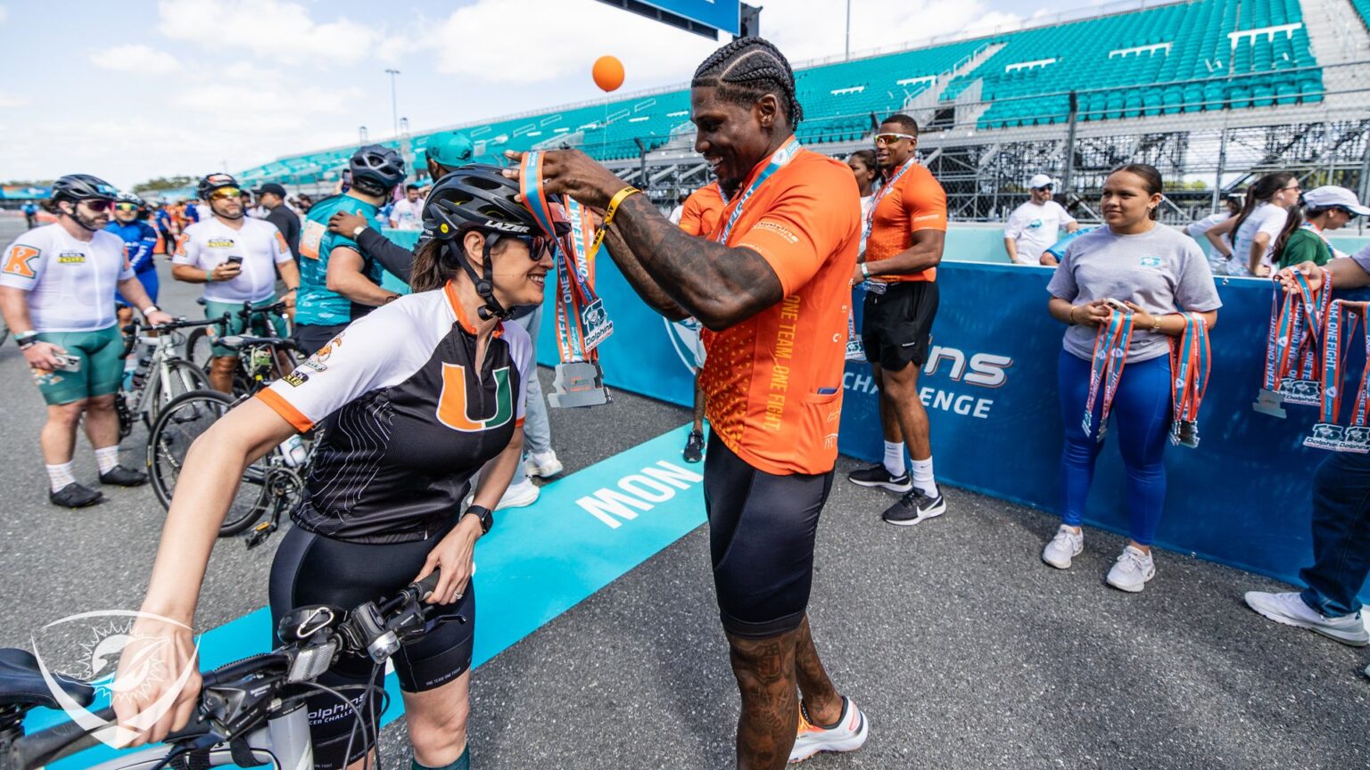 Miami Dolphins Celebrate 15 Years of the Dolphins Cancer Challenge with ...