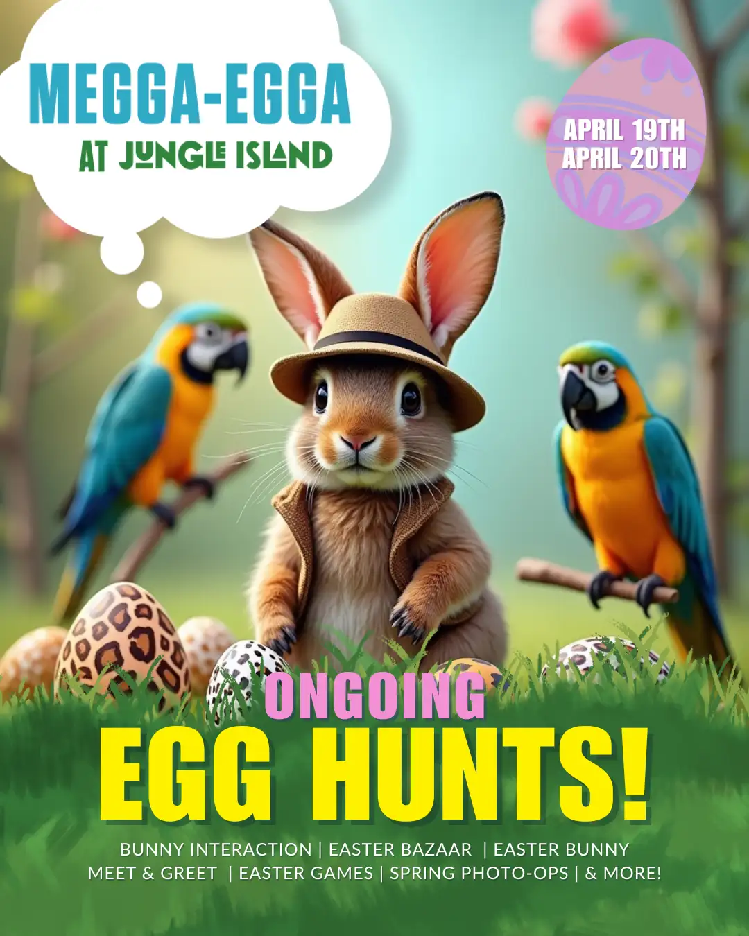Annual Megga Egga Hunt at Jungle Island – Premier Guide Miami