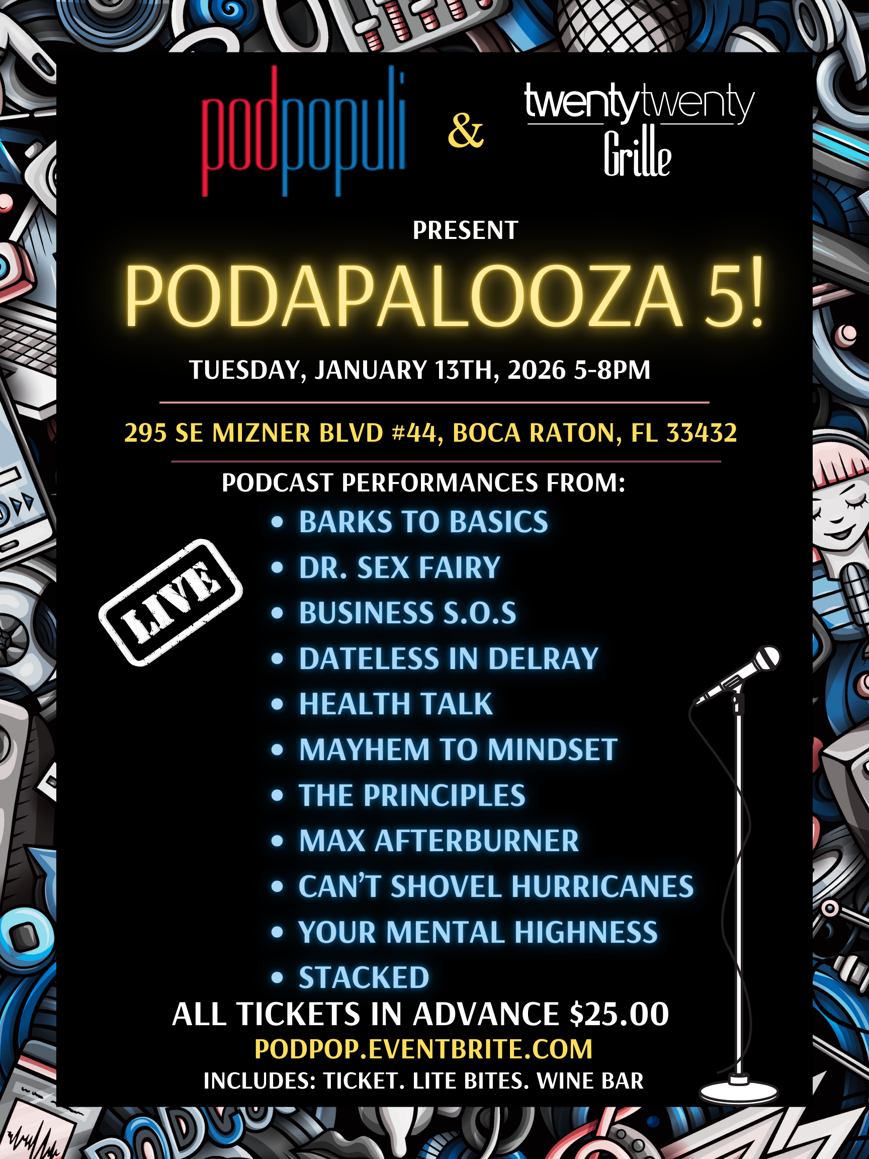 Pod-A-Palooza Returns LIVE in Boca Raton Tuesday Night – Premier Guide ...