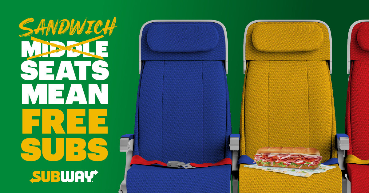 Subway Makes the Middle Seat Feel Like Group A with Free Footlongs As ...