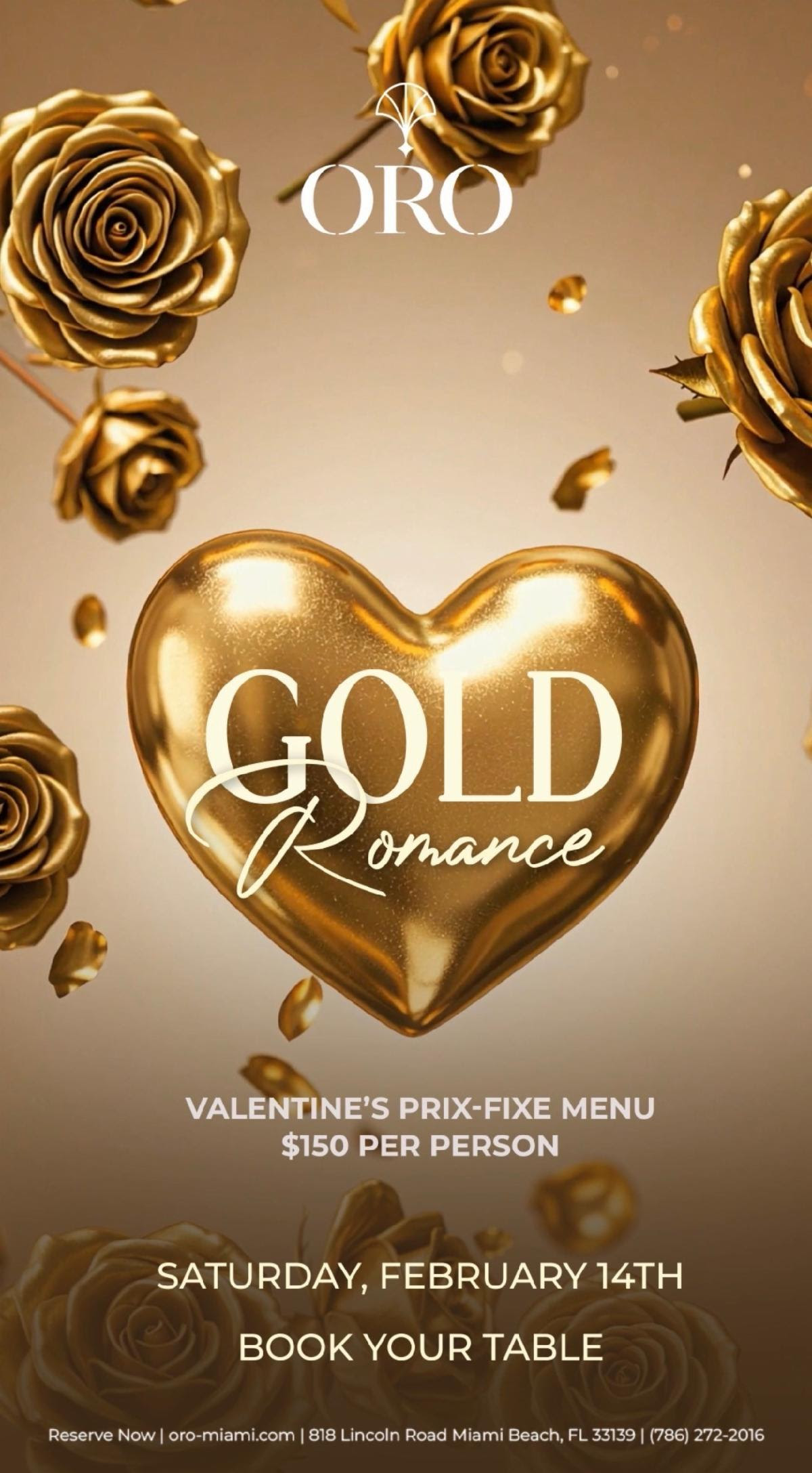 Best Valentine’s Day Dining Experiences in Miami: ORO – Premier Guide Miami